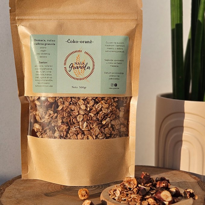 Čoko-oranž granola 500gr