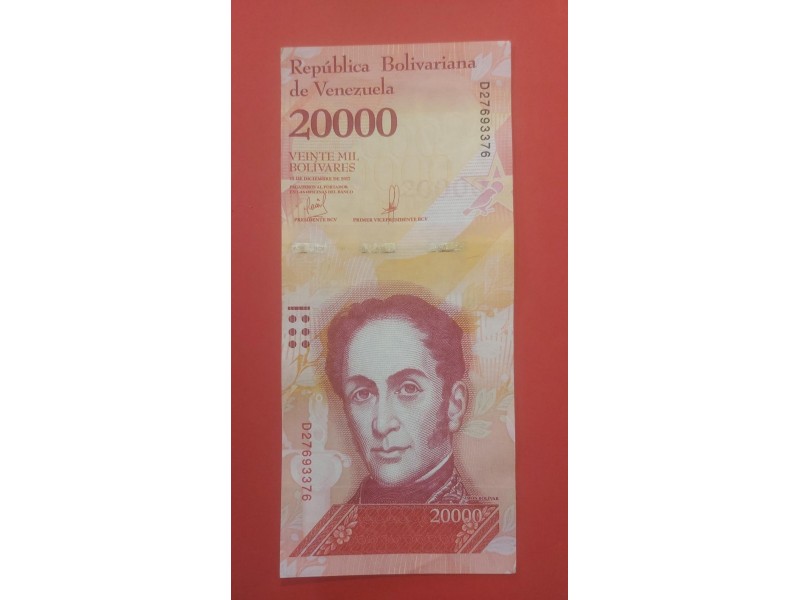 20.000 bolivares 2017 god Venecuela