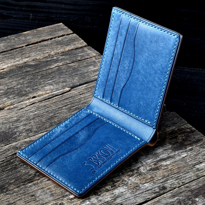 Shadow BF - braon-plavi muški kožni novčanik