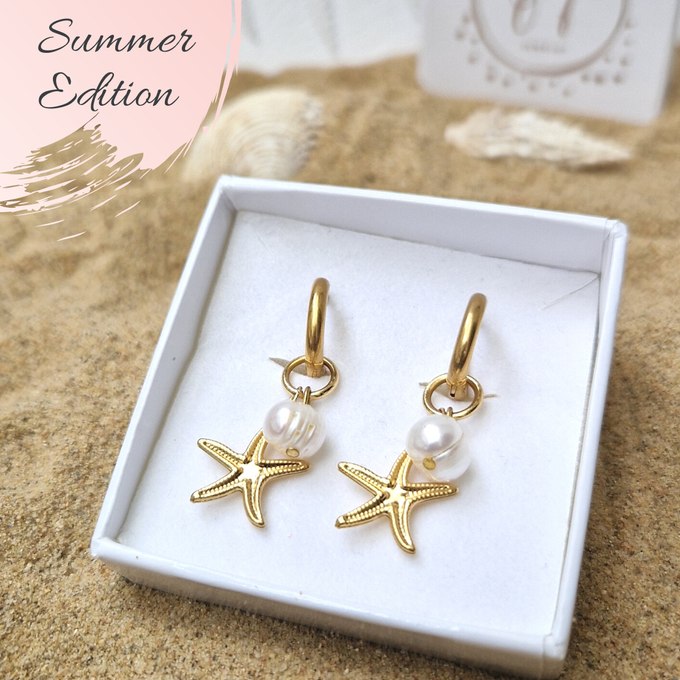 Starfish pearl minđuše