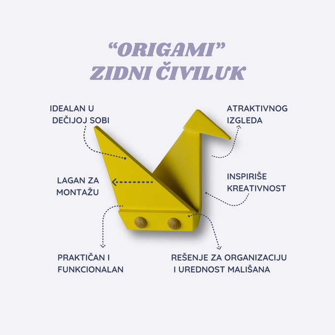 " Origami " zidni čiviluk