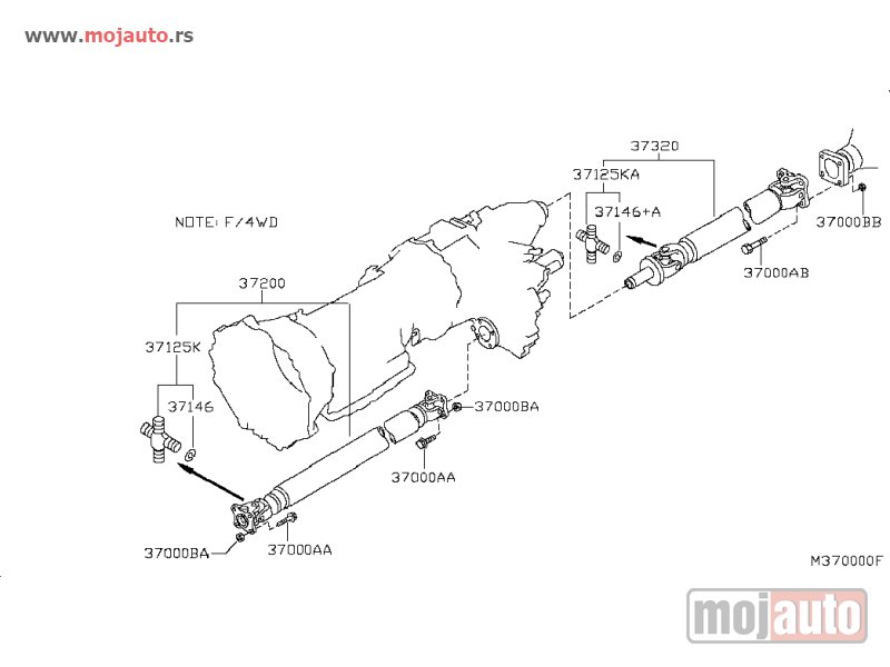 Nissan Pathfinder Krst Kardana 04- NOVO