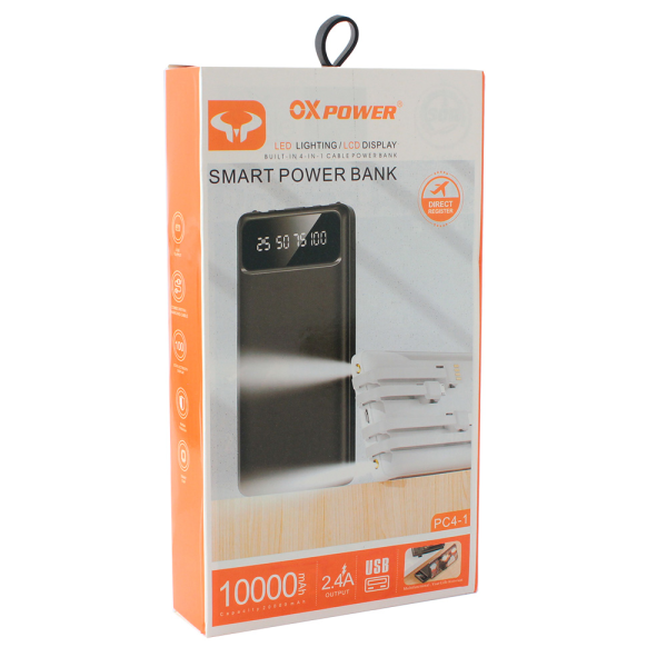 Back up baterija Oxpower PC4-1 5V 2A 10000 mAh crna