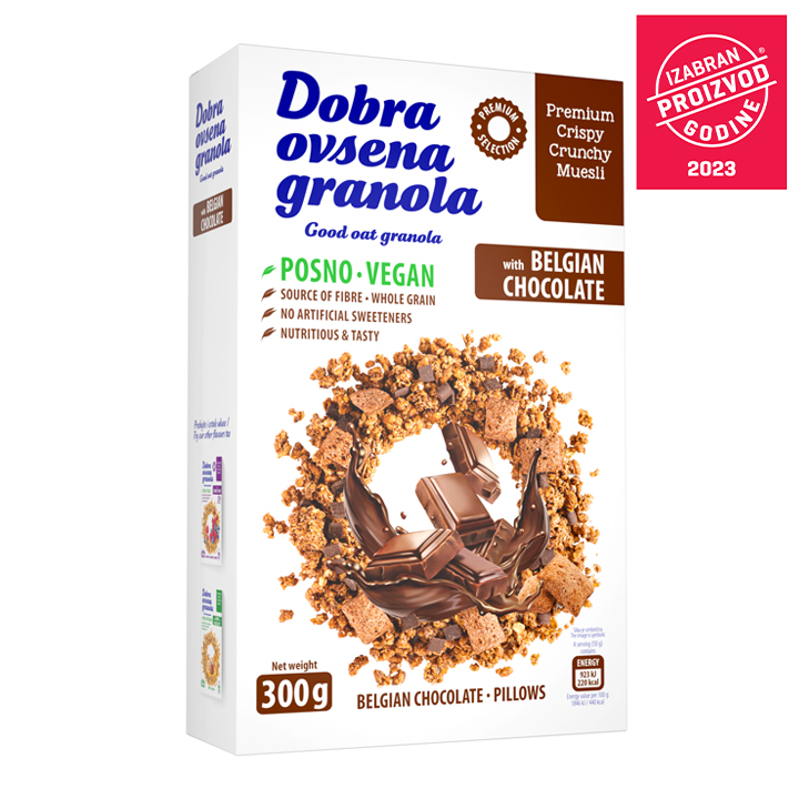 DOBRA OVSENA GRANOLA belgijska čokolada