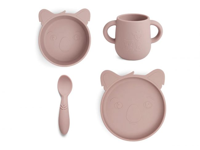 Silikonski set za jelo Lykke Koala – Woodrose