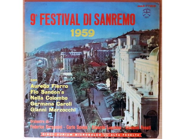 LP V/A - 9. Festival pjesama - Sanremo 1959, RETKO!
