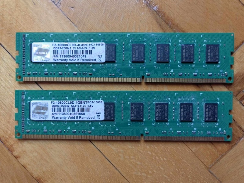 G.SKILL DDR3 4 GB (2x2GB ) 1333mhz