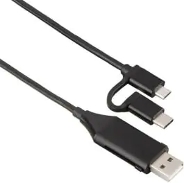 Hama 4u1 muško/ženski USB- Mikro USB Kabl+USB-C adapter