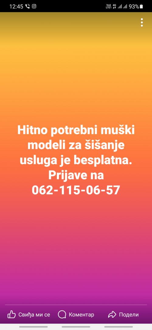 Hitno potrebni muški modeli za šišanje