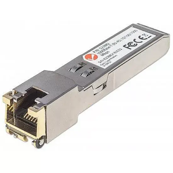 INTELLINET Optički modul SFP Gigabitni RJ45 100m, 1000Base-T (RJ45) srebrni