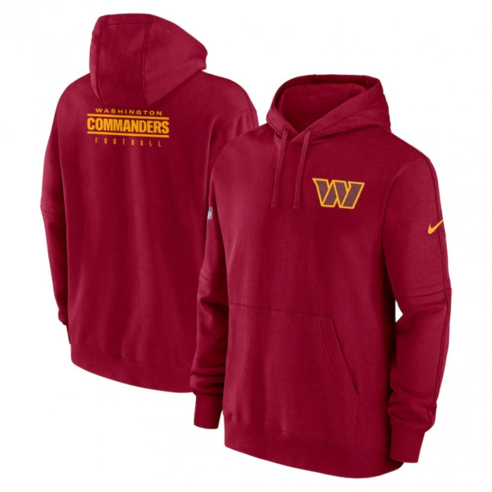 Washington Commanders Nike Club Sideline Fleece Pullover duks sa kapuljačom