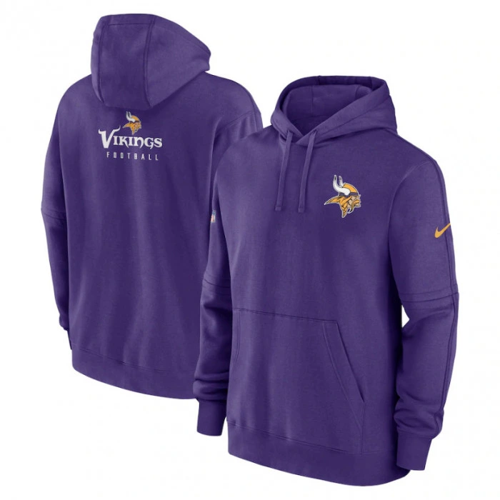 Minnesota Vikings Nike Club Sideline Fleece Pullover duks sa kapuljačom