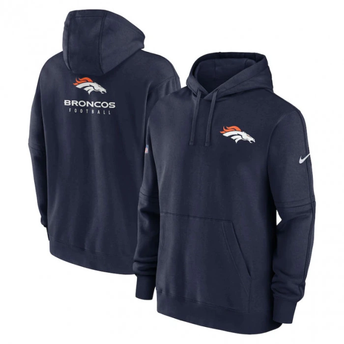 Denver Broncos Nike Club Sideline Fleece Pullover duks sa kapuljačom