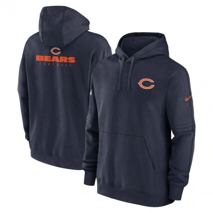 Chicago Bears Nike Club Sideline Fleece Pullover duks sa kapuljačom