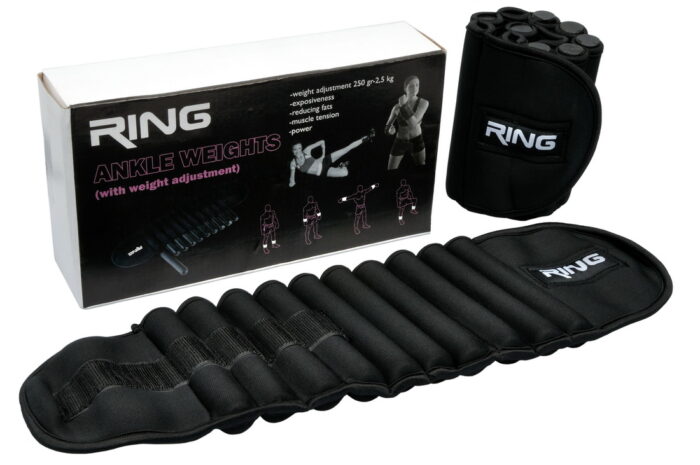 Tegovi za zglobove podesivi štelujući Ring Sport , 2×2.5kg RX-AW-3010