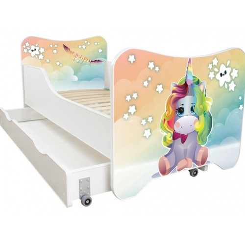 Happy Kitty Dečiji krevet 160x80cm Unicorn Sky 74043 sa fiokom