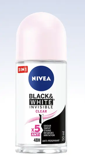 NIVEA Ženski roll on dezodorans B&W Clear 50ml