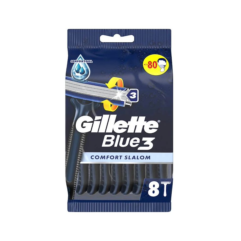 Gillette® Brijač za Jednokratnu Upotrebu BLUE 3 Comfort Slalom 8 Brijača