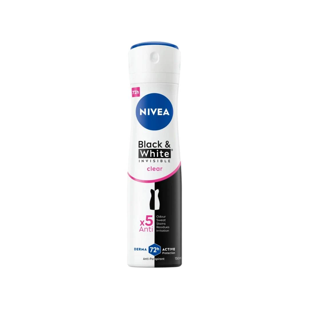 NIVEA Deo Sprej Black&White INVISIBLE Antiperspirant 150 mL