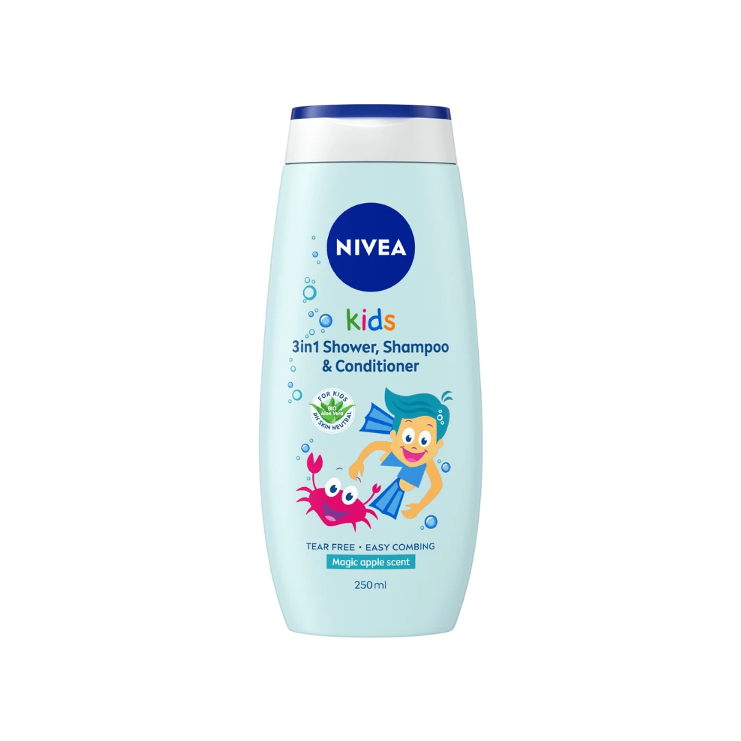 NIVEA kids MAGIC APPLE 3u1 Gel za Tuširanje, Šampon i Balsam 250 mL