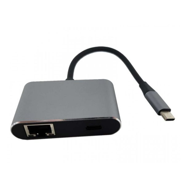 FAST ASIA Adapter TIP C na 2xUSB 3.0+TIP C+RJ45