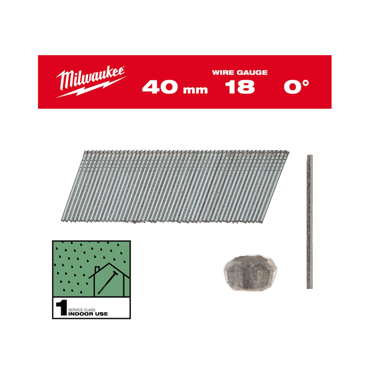 Milwaukee Ekseri 18G za M18 FN18GS, 1,05 x 1,25 x 40 mm, 5000 kom, 4932492554