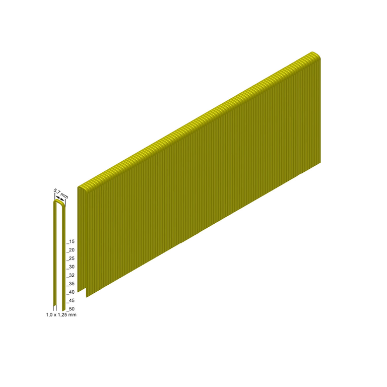 Milwaukee Pocinkovane spojnice 18G, 1,05 x 1.25 x 20 mm, RC G/SC-1, 6000 kom, 4932492617