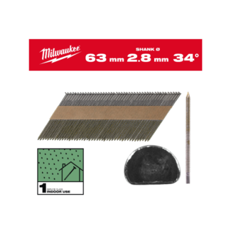 Milwaukee Prstenasti ekseri tip “D” 2,8 x 63 mm 34°, RS B/SC-1 , 2200 kom, 4932492600