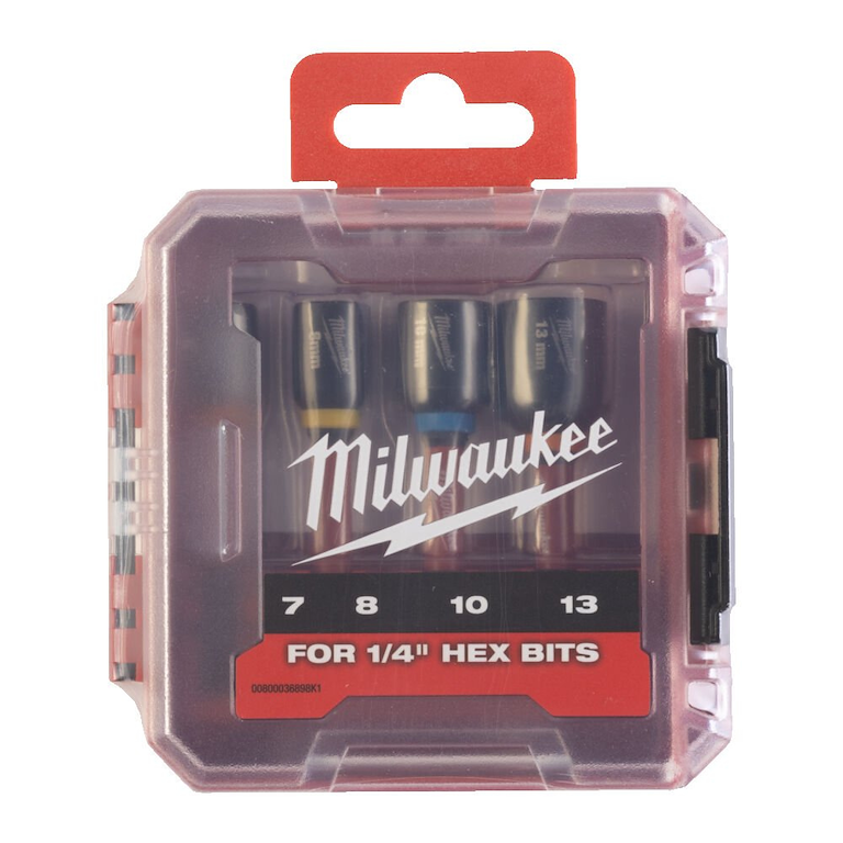 Milwaukee – Set Magnetnih udarnih nasadnih ključeva, 6 tačaka, 7-13 mm, Gen II, 4 kom – 4932492445