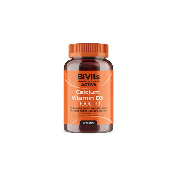 BiVits ACTIVA Calcium Vitamin D3 1000IU, 60 tableta