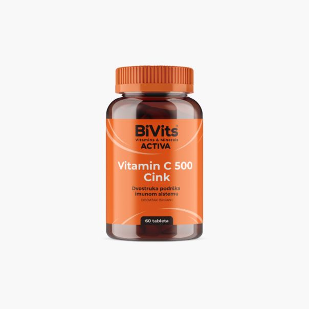 BiVits ACTIVA Vitamin C 500 Cink, 60 tableta