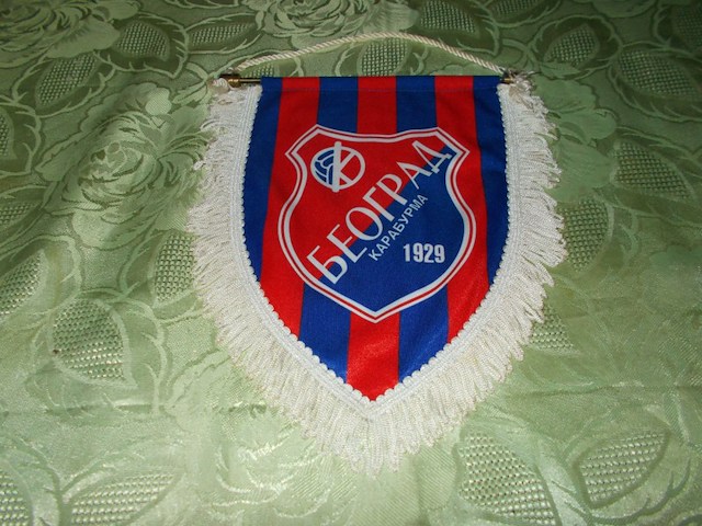 OFK Beograd - kapitenska zastavica iz 2001 - 28x22 cm