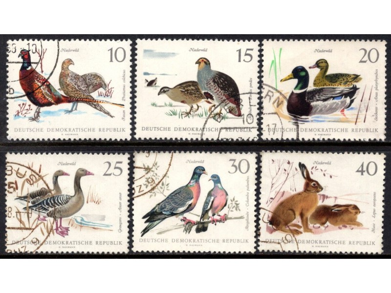 Nemačka DDR 1968. Komplet serija, FAUNA