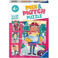 Ravensburger Slagalice 3x24 dela Mix and Match Zanimanja 05136