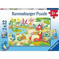 Ravensburger Puzzle slagalice 2x12 delova Moji omiljeni dinosaurusi 05246