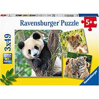 Ravensburger Slagalice 3x49 Panda tigar lav 05666