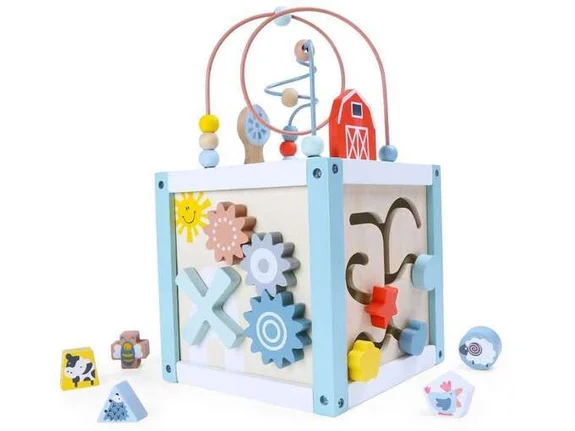 Eco Toys Drvena aktiviti kocka