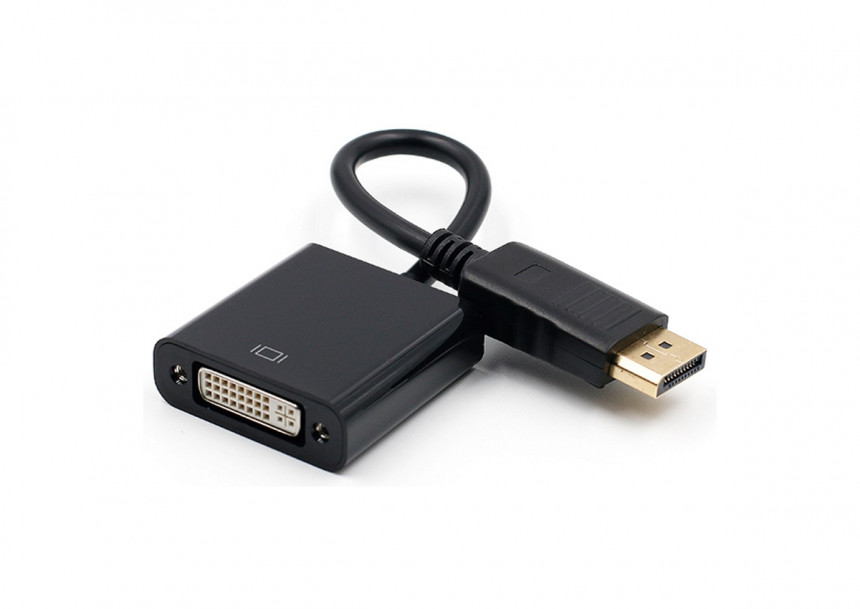 Adapter DisplayPort (M) - DVI (F) crni