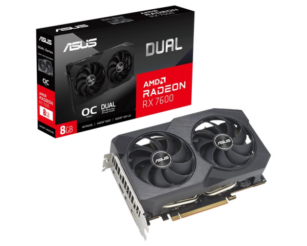 ASUS AMD Radeon RX 7600 8GB DUAL-RX7600-O8G-V2