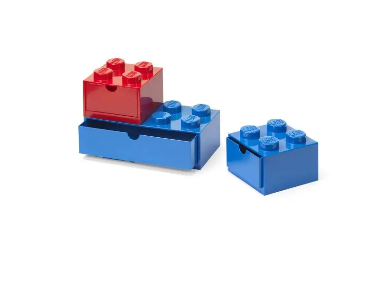 LEGO STONE FIOKE SET (3 KOM): CRVENA, PLAVA