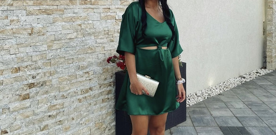 Elegantna zelena haljina