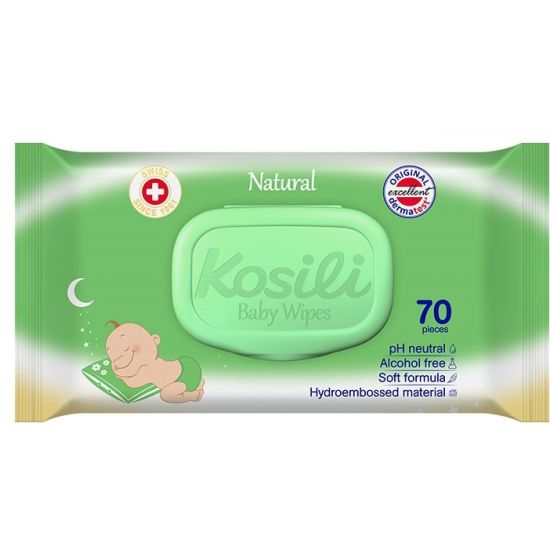 Kosili All Natural vlažne marice 70 komada