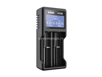 XTAR USB punjač baterija do 2 kom. sa displejem VC2