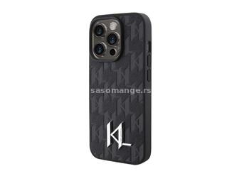 Futrola Karl Lagerfeld Leather Case With Hot Stamping Monogram And Kl Metal Logo za iPhone 15 Pro...