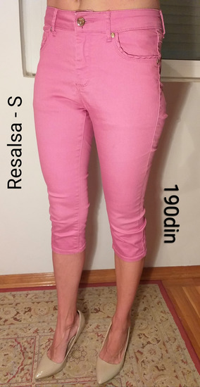 Resalsa ženske kapri pantalone roze S/36