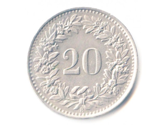 Svajcarska 20 rappen 1943 aUNC/XF