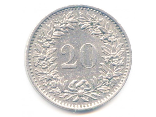 Svajcarska 20 rappen 1975