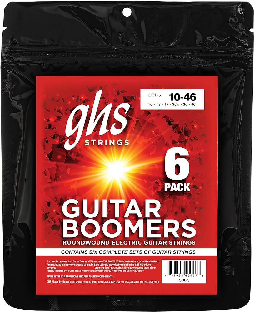 GHS 10-46 GBL-5 Light Boomers Multi-Pack Roundwound (6-pack) - Žice za električnu gitaru