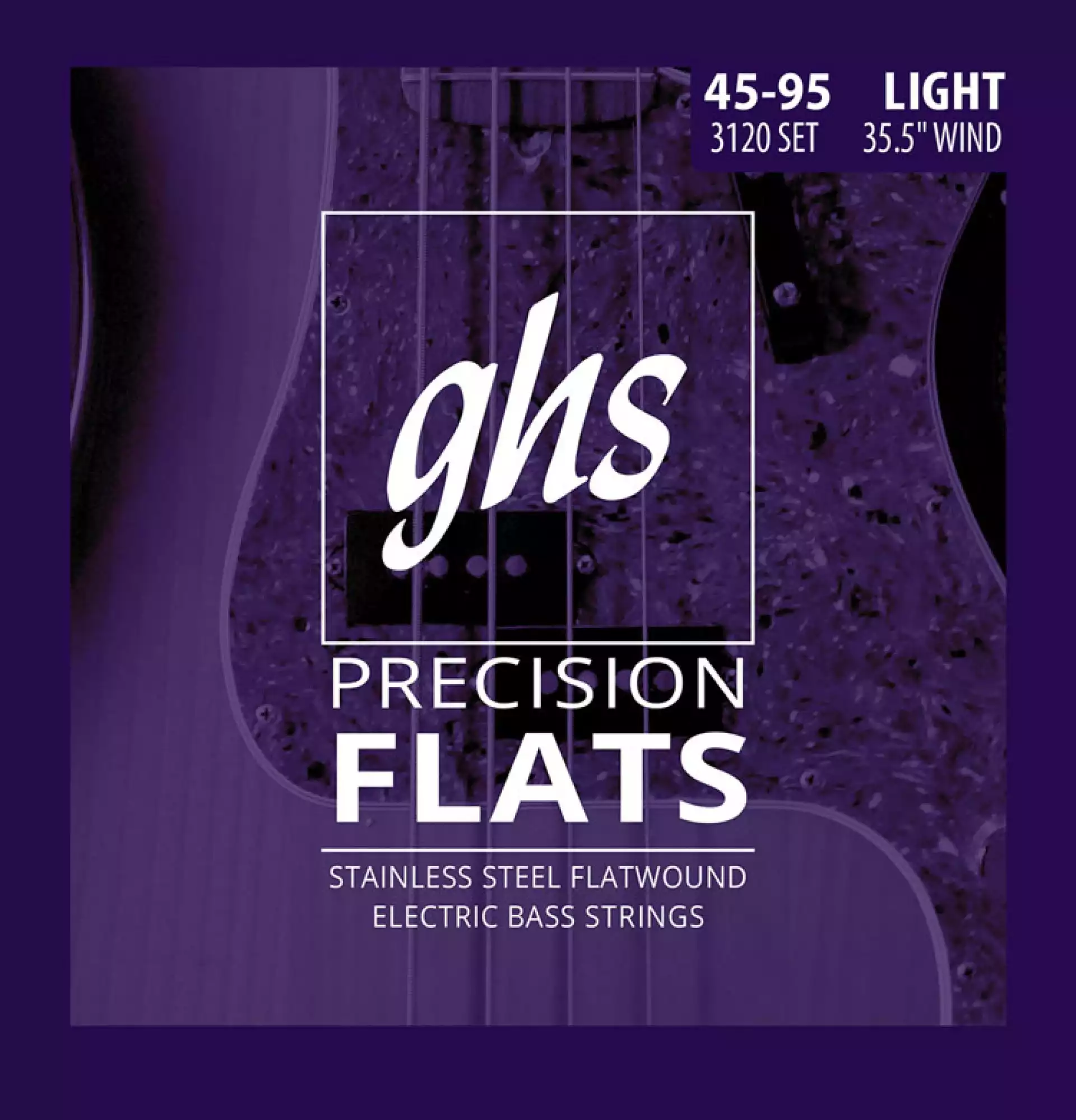 GHS 45-95 3120 Precision Flats Flatwound Medium Scale Light - Žice za bas gitaru