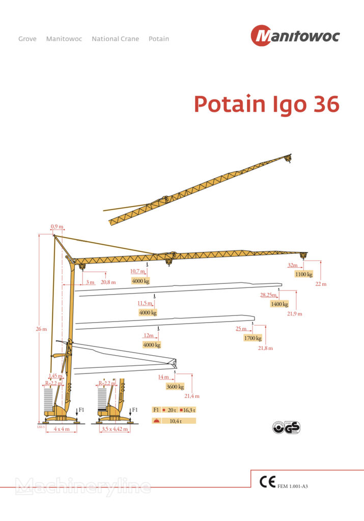 Potain IGO 36 toranjska dizalica